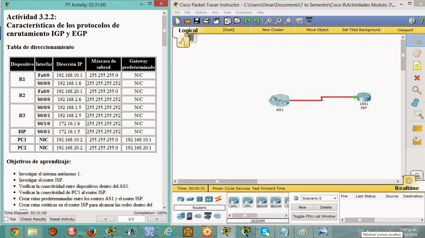 CISCO II : Actividad 2 Características de los protocolos de ...