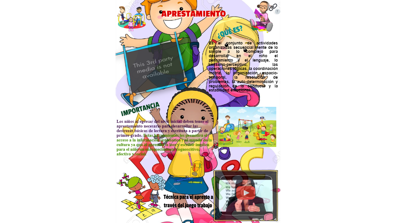 HERRAMIENTAS DE APRENDIZAJE: APRESAMIENTO EN EL NIVEL PREESCOLAR