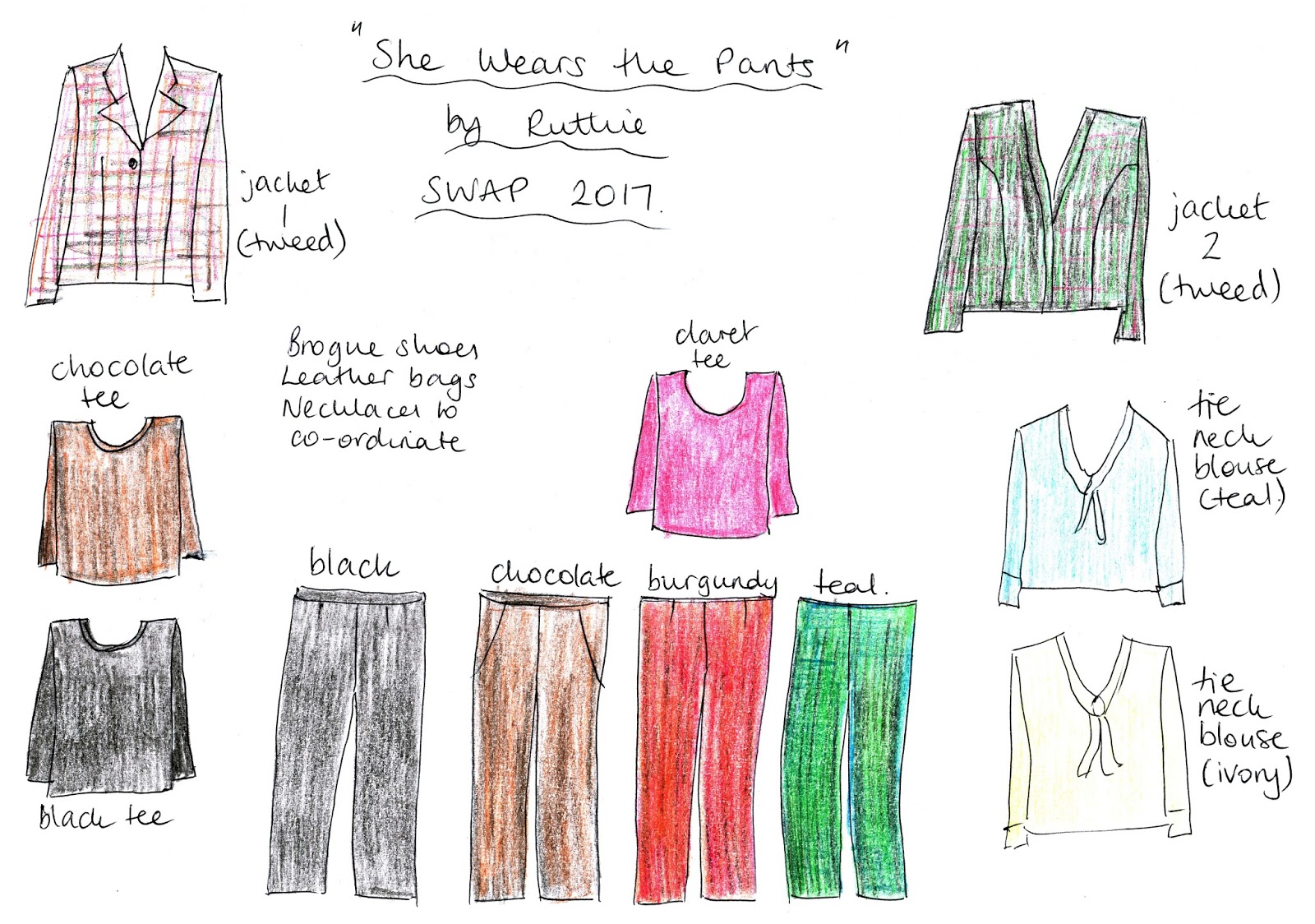 Sew Ruthie Style: SWAP 2017 Plan - with sketch and fabrics