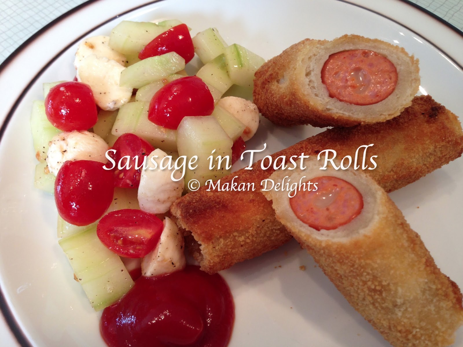 Makan Delights: Sausage in Toast Rolls