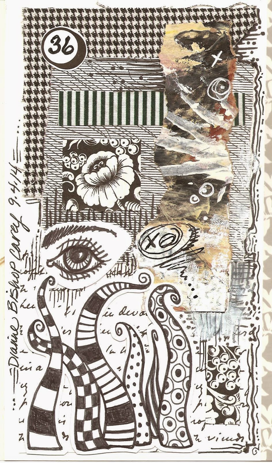 Art Beneath the Cottonwoods: Drawing and Collage: Black and White