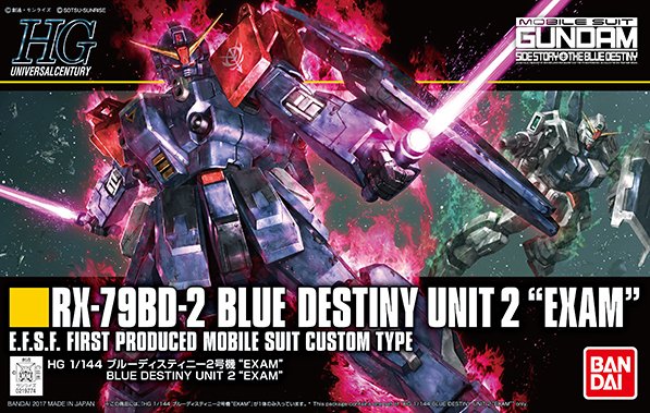 HGUC 1/144 Blue Destiny Unit 2 "EXAM" - Release Info