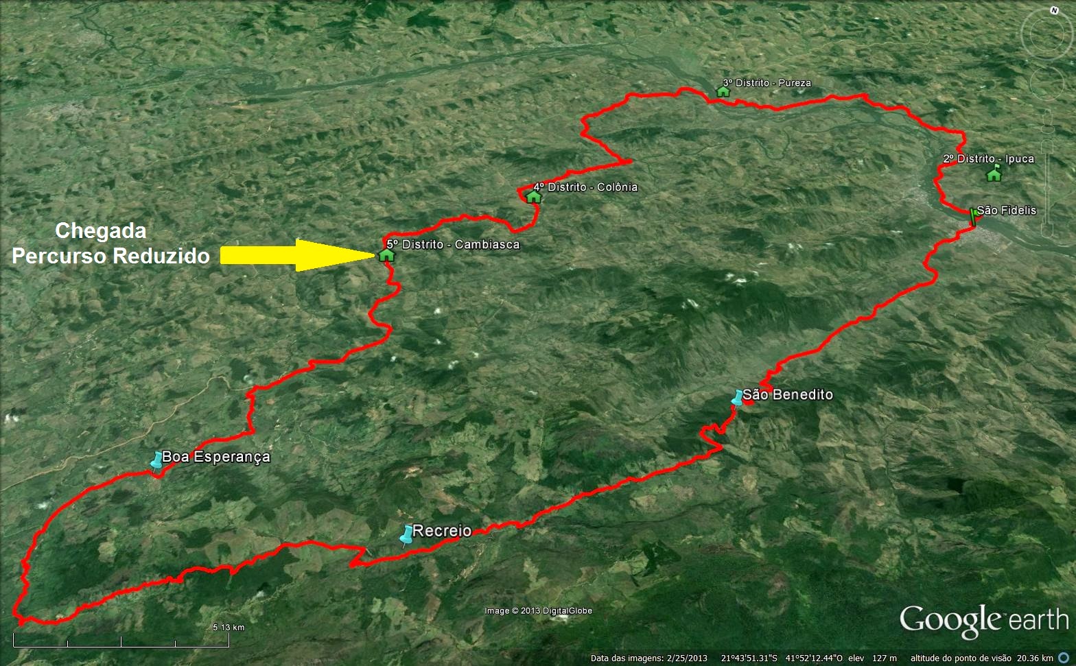 GIRO SÃO FIDÉLIS 2014: MAPA DO PERCURSO & ALTIMETRIA