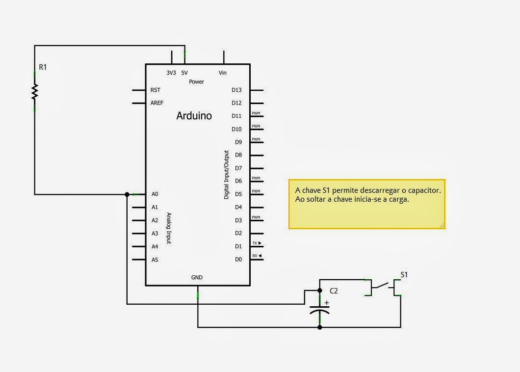 ArduinoProg: Arduino e MatLab - Estudo da curva de carga de um capacitor