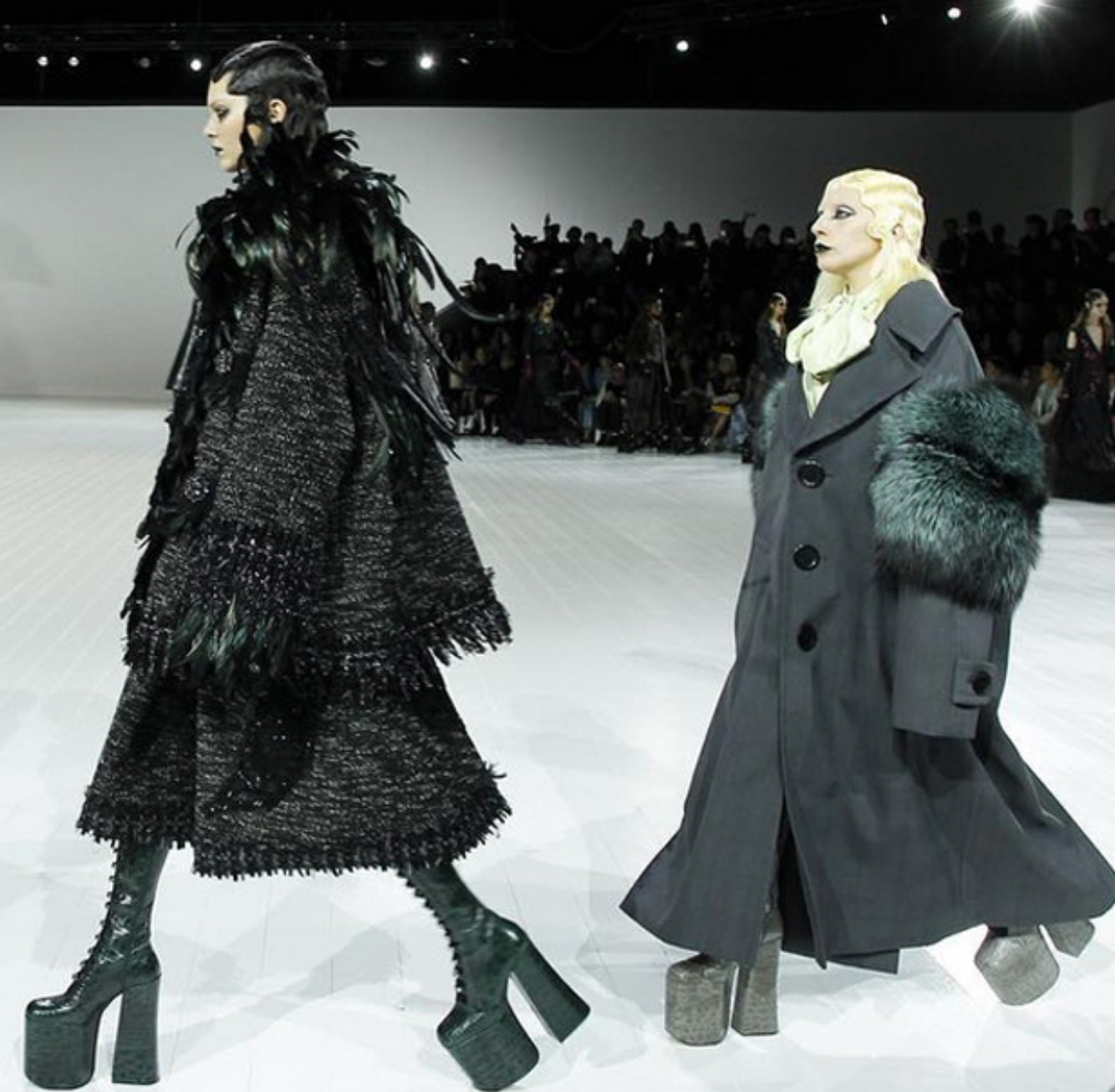 Lady Gaga models for Marc Jacobs at New York Fashion week!