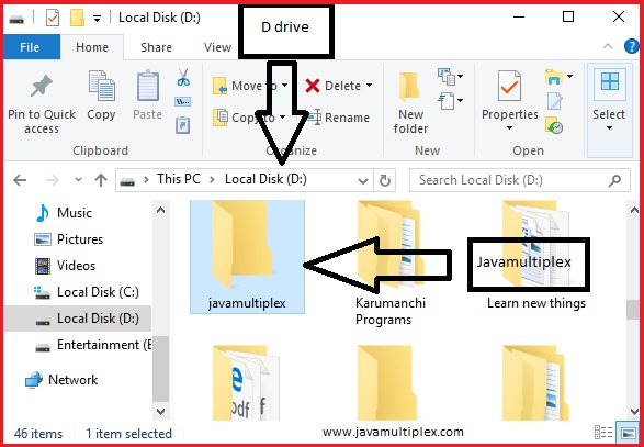 How to create new folder in given disk drive in Java?
