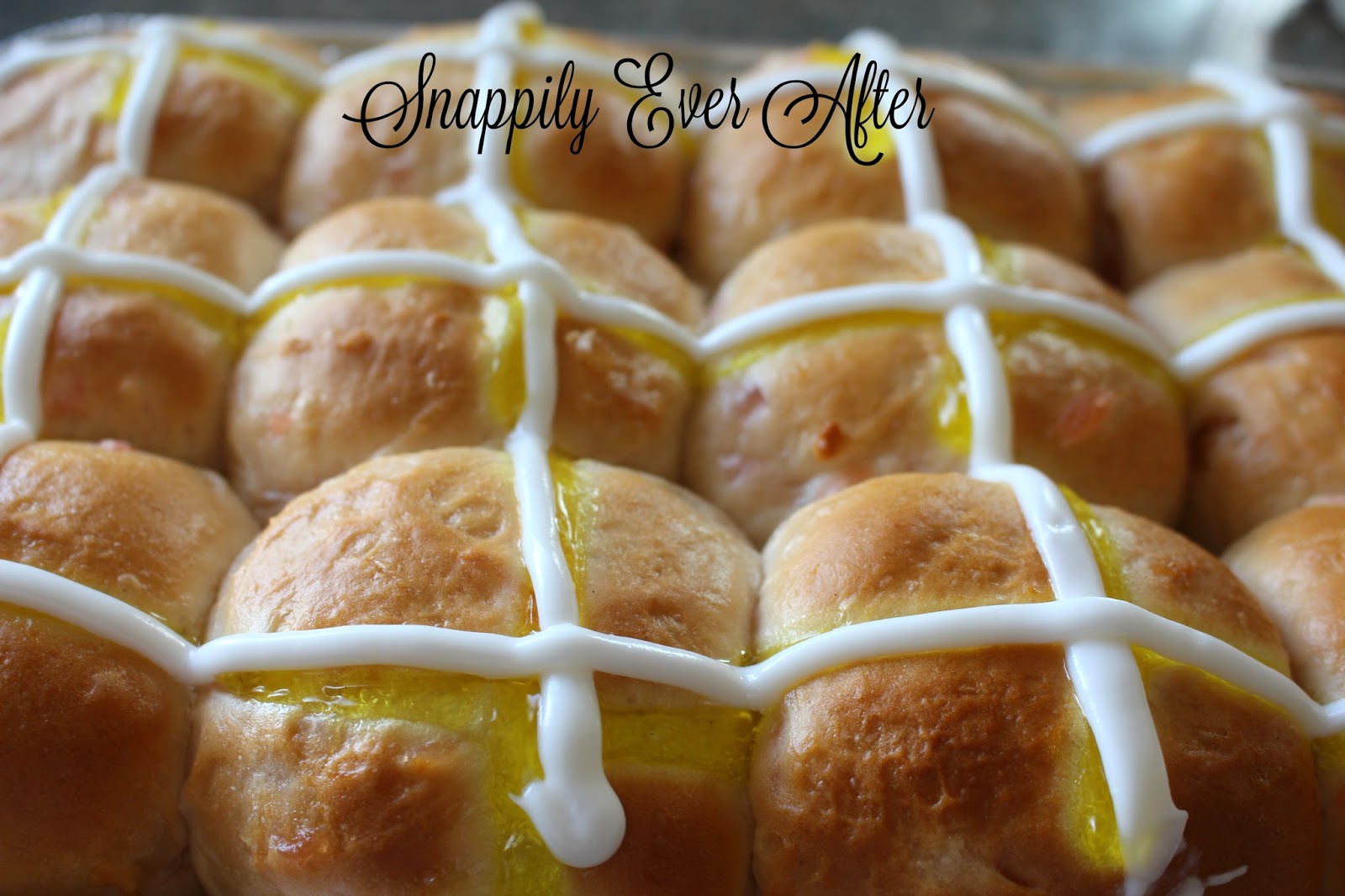 Snappily Ever After: Hot Cross Buns with Lemon Curd and Glaze
