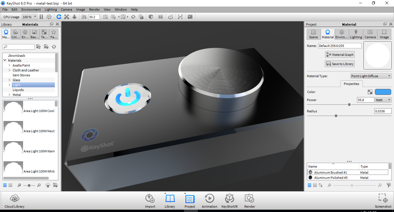 Keyshot-金屬材質練習