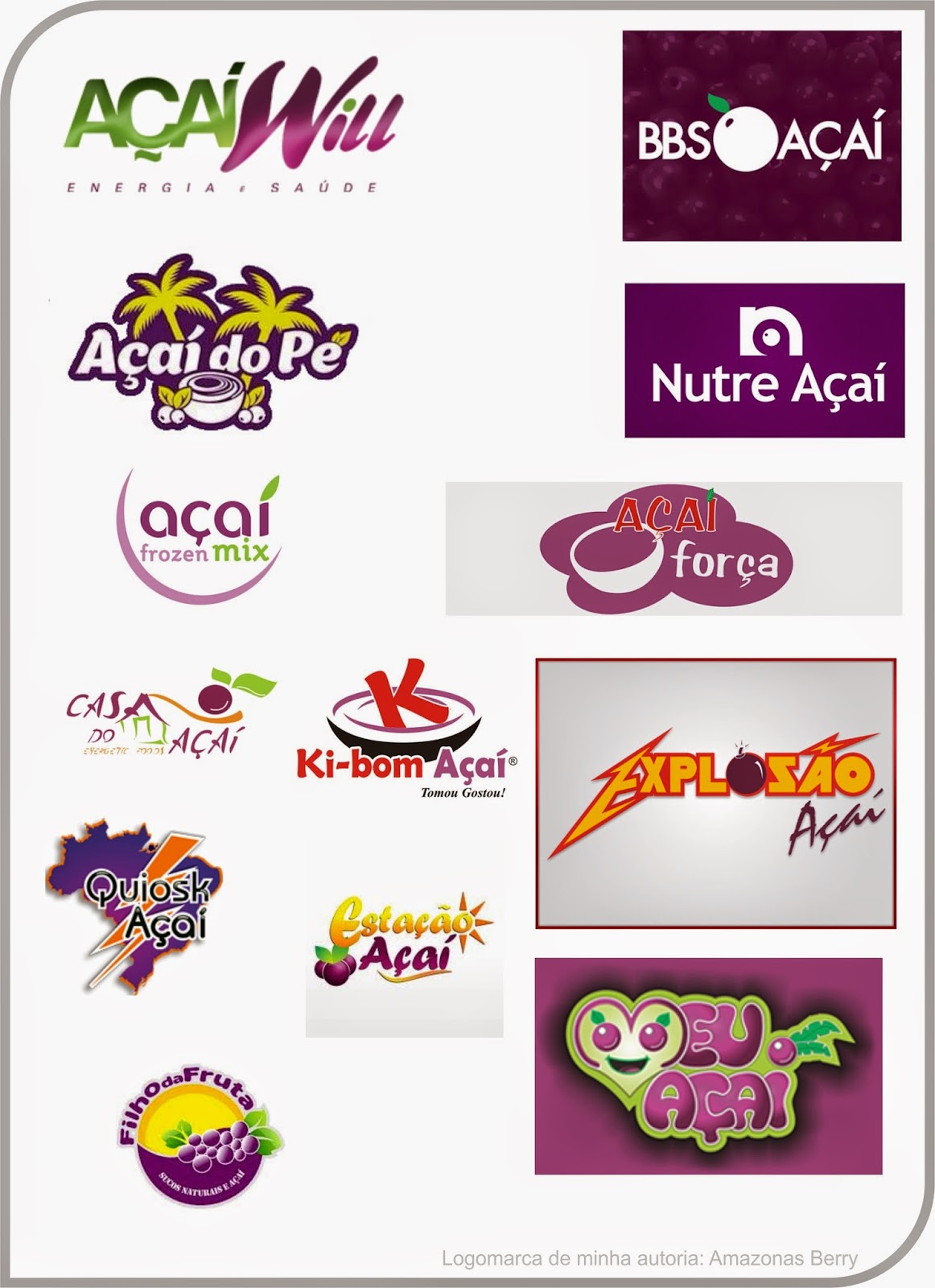 Celine Muller Design: Marca gráfica de Açaí