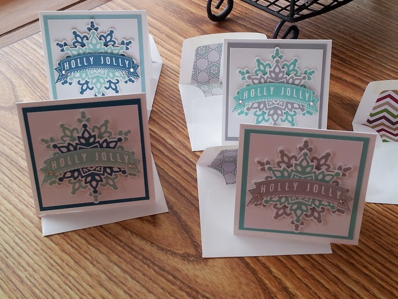 Snowflake Note Cards - Stampin' Studio