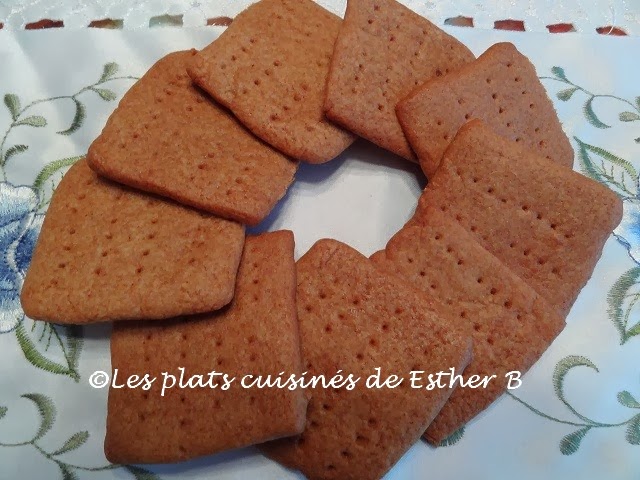 Les plats cuisinés de Esther B: Biscuits graham fait maison