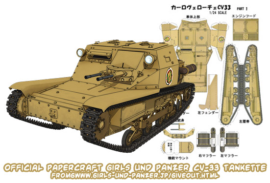 Ninjatoes' papercraft weblog: Official papercraft "Girls und Panzer" CV ...