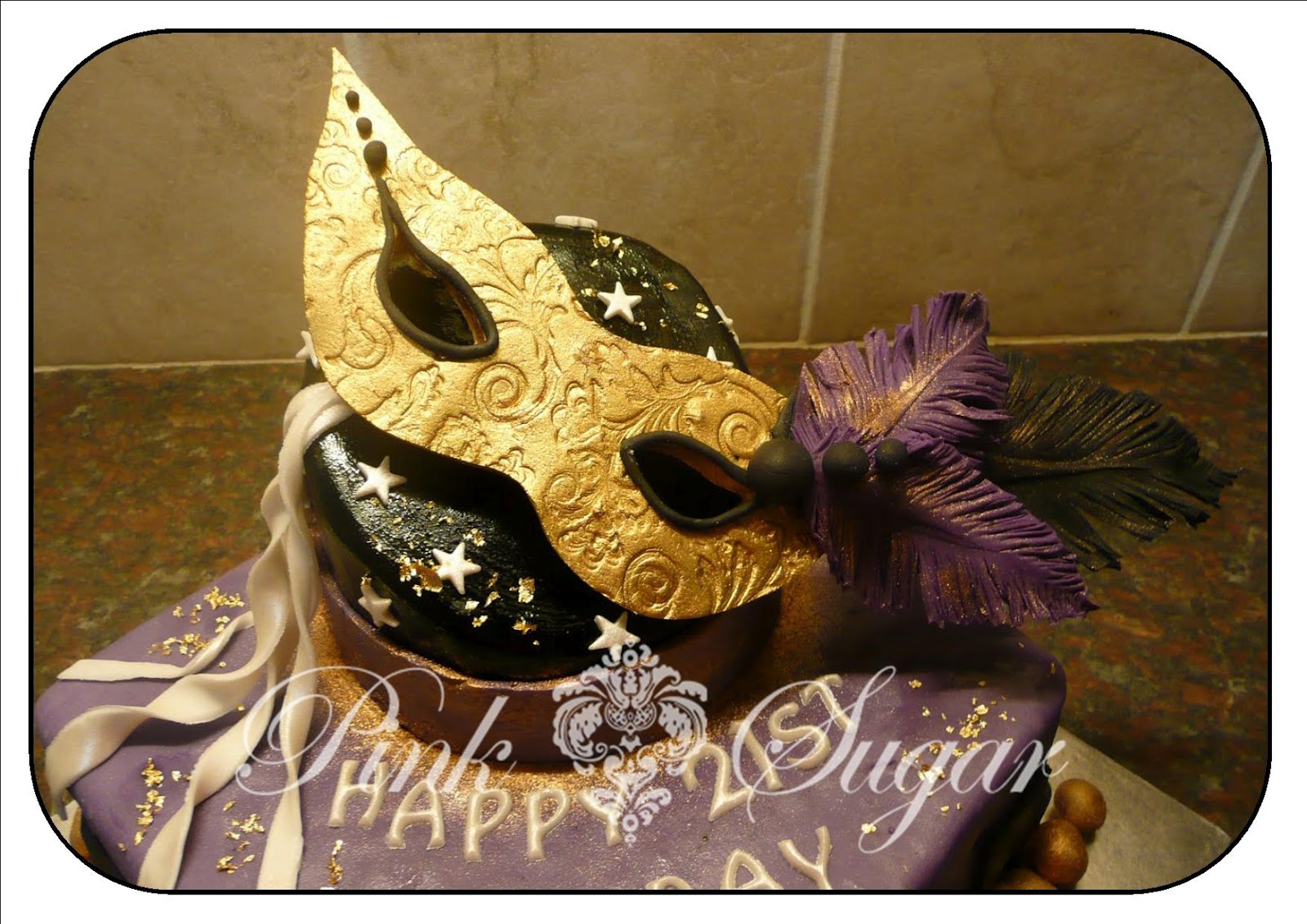 Pink Sugar: Carnival Mask Cake...