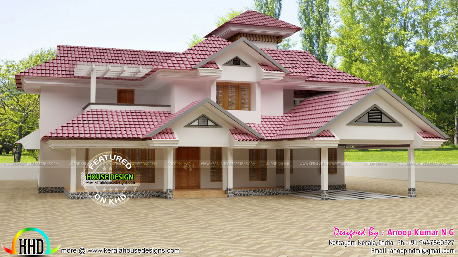 New slope roof house plan - Kerala Home Design and Floor Plans - 9K ...