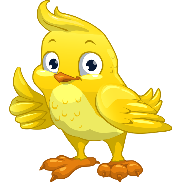 Cheerful Yellow Bird | Symbols & Emoticons