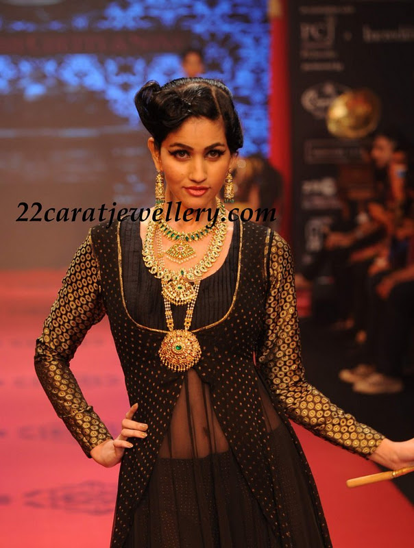 Diamond Mango Haram (Temple Jewelry) - Jewellery Designs