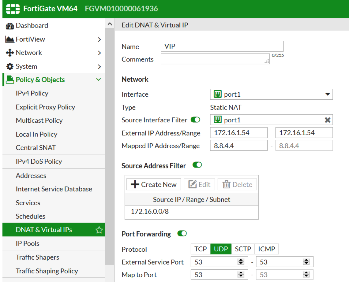 Blog Técnico FORTINET: FOS 5.4: Configurar Central SNAT (Anteriormente ...