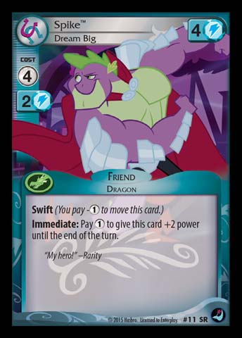 My Little Pony Spike, Dream Big High Magic CCG Card | MLP Merch