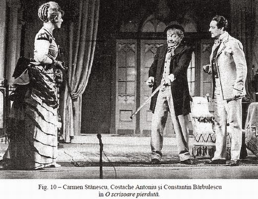 Amintiri din teatrul romanesc: Carmen Stanescu, Costache Antoniu si Constantin Barbulescu in "O ...