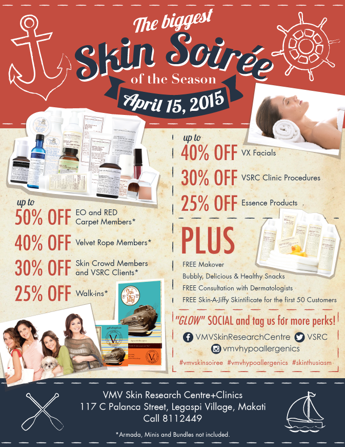 Manila Shopper: VMV Hypoallergenics Skin Soiree & SALE: April 15 2015