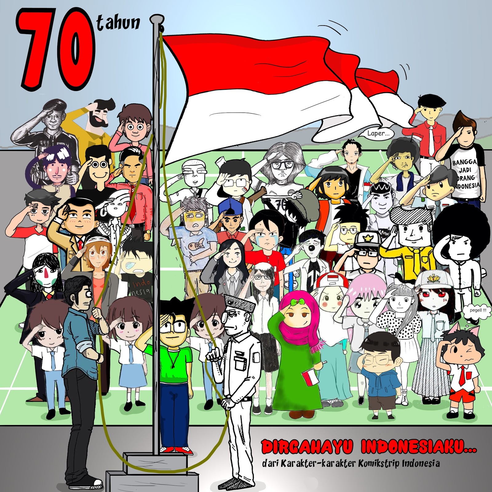 Upacara Karakter Komik Strip Indonesia | Komik Vadli