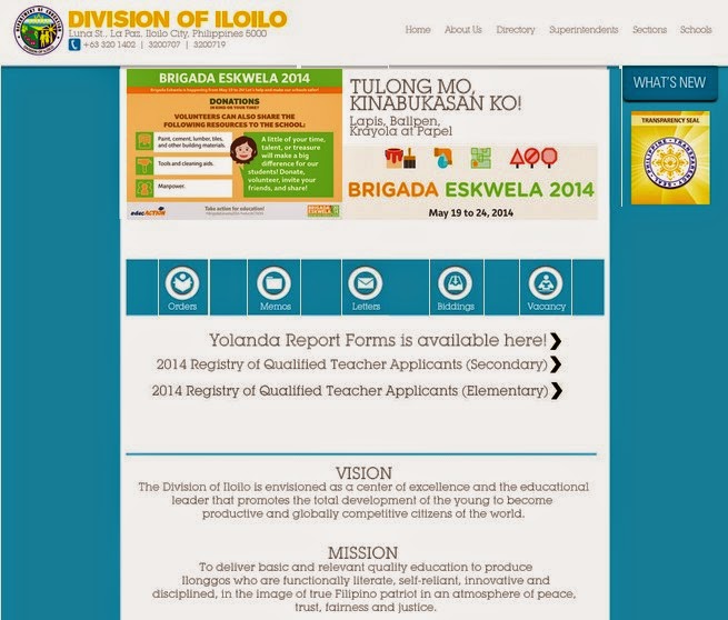Deped, DIVISION OF ILOILO | DEPED WEBSITES