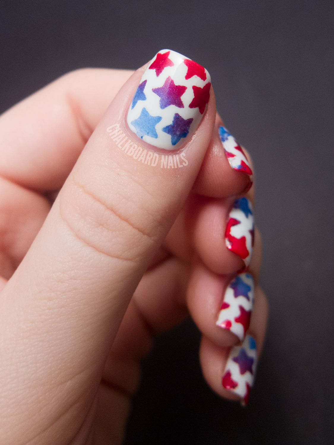 Stenciled Star Nails (+ Tutorial) | Chalkboard Nails | Phoenix, Arizona ...