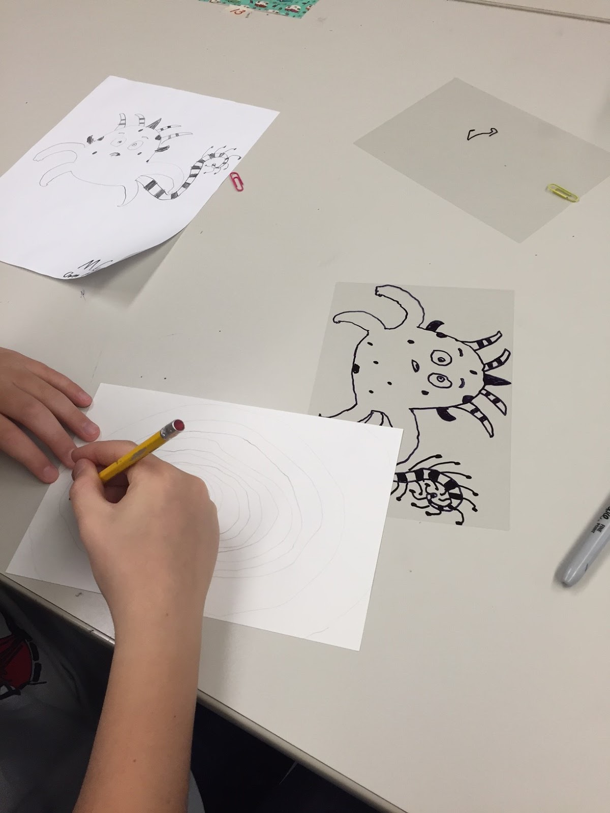 Miss Smith's Graphic Arts Class: Original Animation Cels