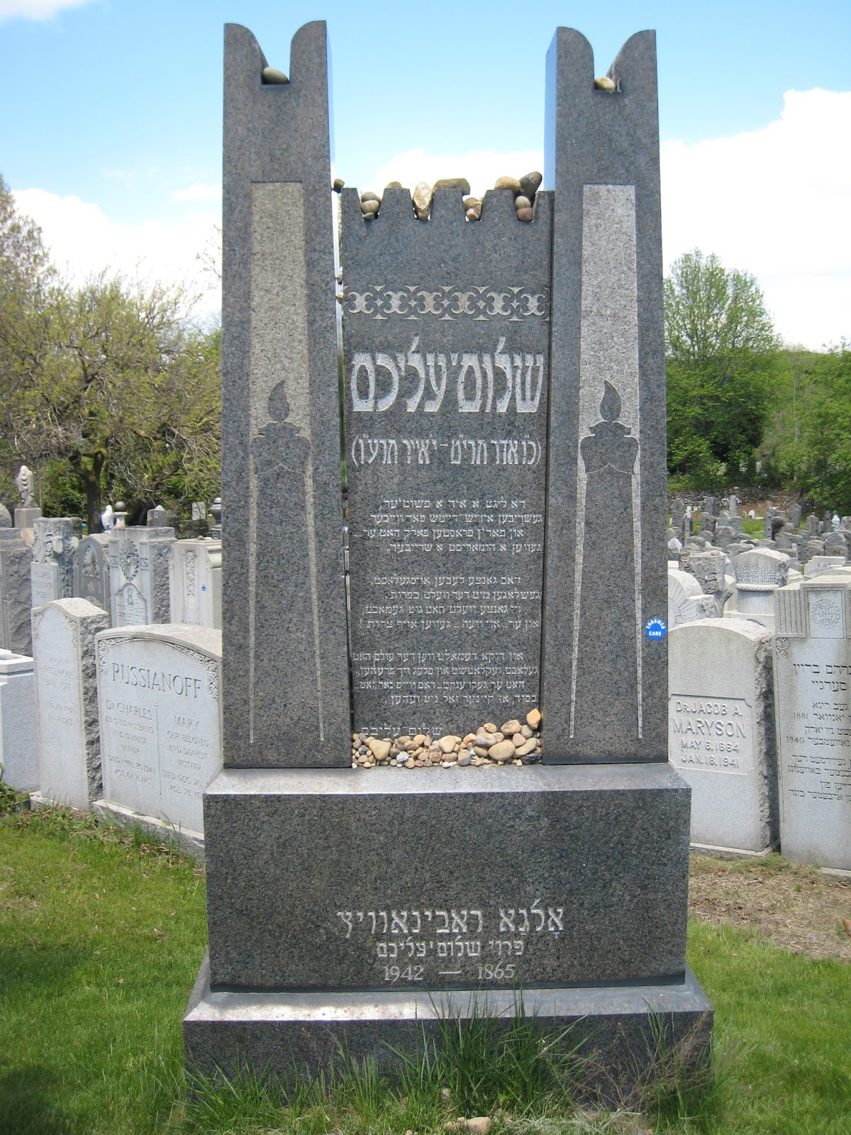 Sholem Aleichem (שלום־עליכם‎) (1859-1916)