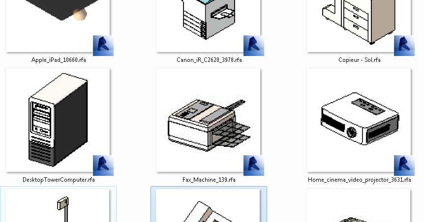 Electrodomésticos para oficinas (RFA) | ArquiHoy-Revit