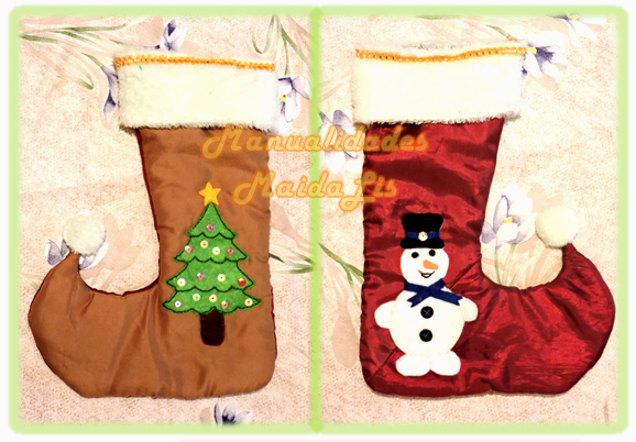 Manualidades de MaidaLis: CALCETÍN NAVIDEÑO