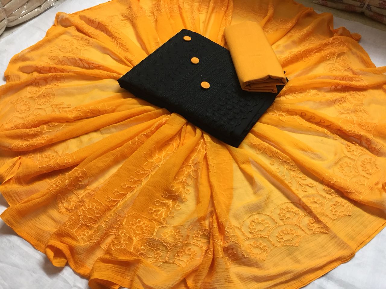 Chicken work salwars