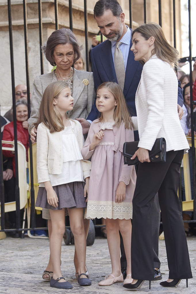 Spanish Royal Family attend Easter Mass in Palma de Mallorca