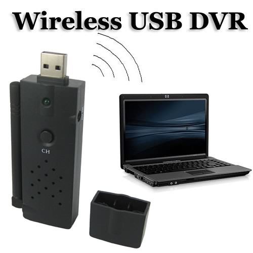 Wireless USB DVR Support 4-Channel 2.4GHz Wireless Video and Audio ...