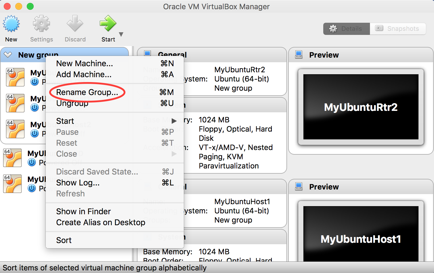 TechVolve: How to manage VM groups in VirtualBox - Create/Rename/Delete Groups, Add/Delete VMs