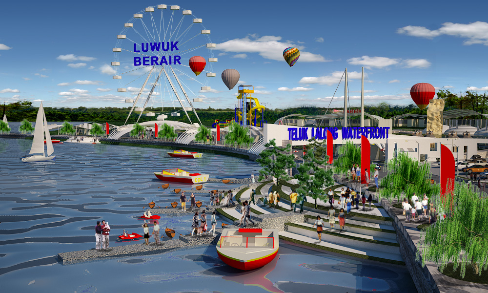 Blog LUWUK TOILI admirers: Teluk Lalong Waterfront, Kompleks hiburan ...