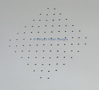 Nithya's Kolam Designs: Kolam 4: Flower Kolam 12 x 2