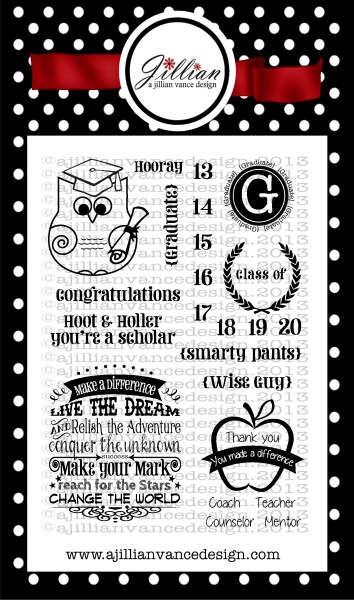 SCRAPS of (my) Life: AJVD: HOOray Graduate Stamp Set