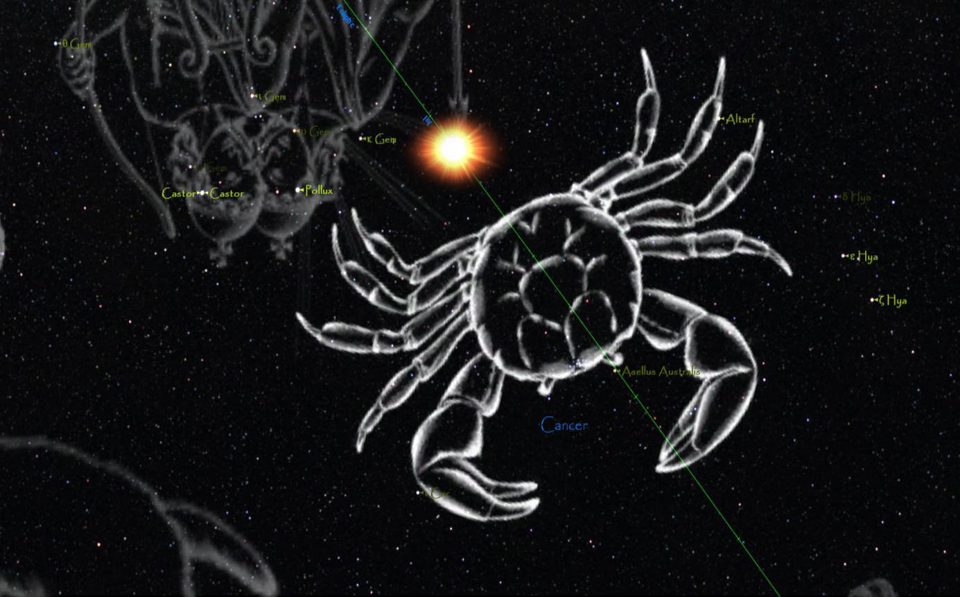 Beyond the Cosmos: The Sun enters Cancer; The Crab