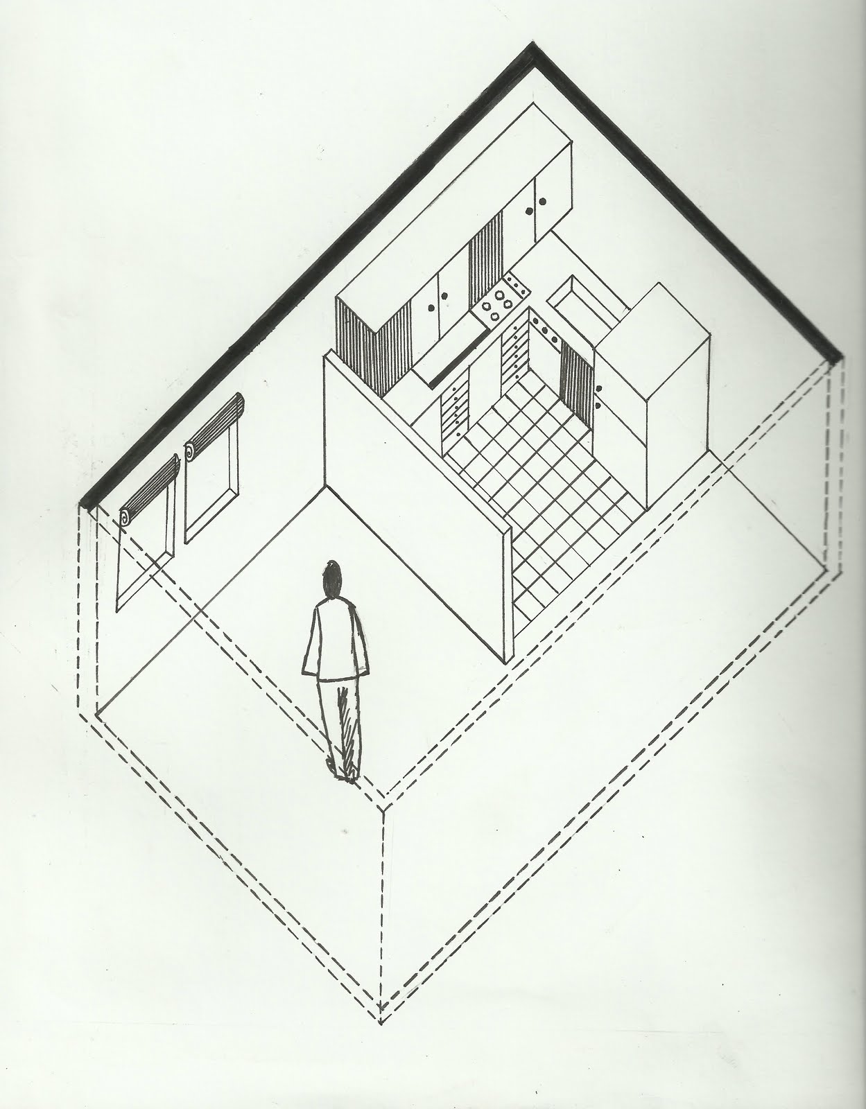ARCH1142 - Kevin Suganda: Final Drawings - Sectional Axonometric