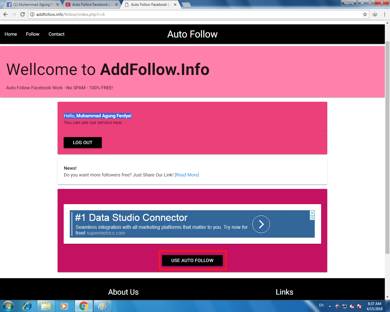 Cara Menggunakan AutoFollow FB 100% Work No Spam