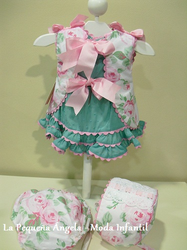 LA PEQUEÑA ANGELA: NINI MODA INFANTIL. ROSA Y VERDE!