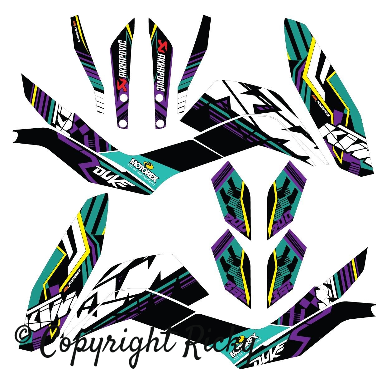 KTM Duke Custom Decals Graphics: New Custom Design Graphics KTM Duke ...