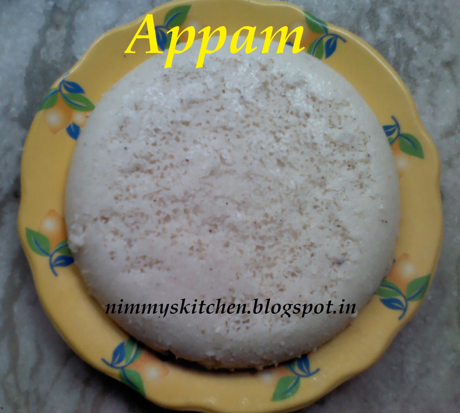 Nimmy's Kitchen: Appam (Steamed Rice Cake)