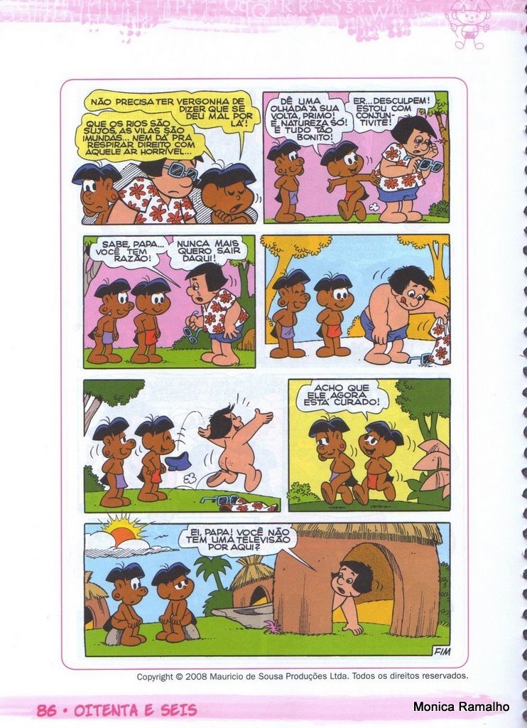 CANTINHO DA MAMI: Papá Capim em O ÍNDIO CIVILIZADO - TURMA DA MÔNICA