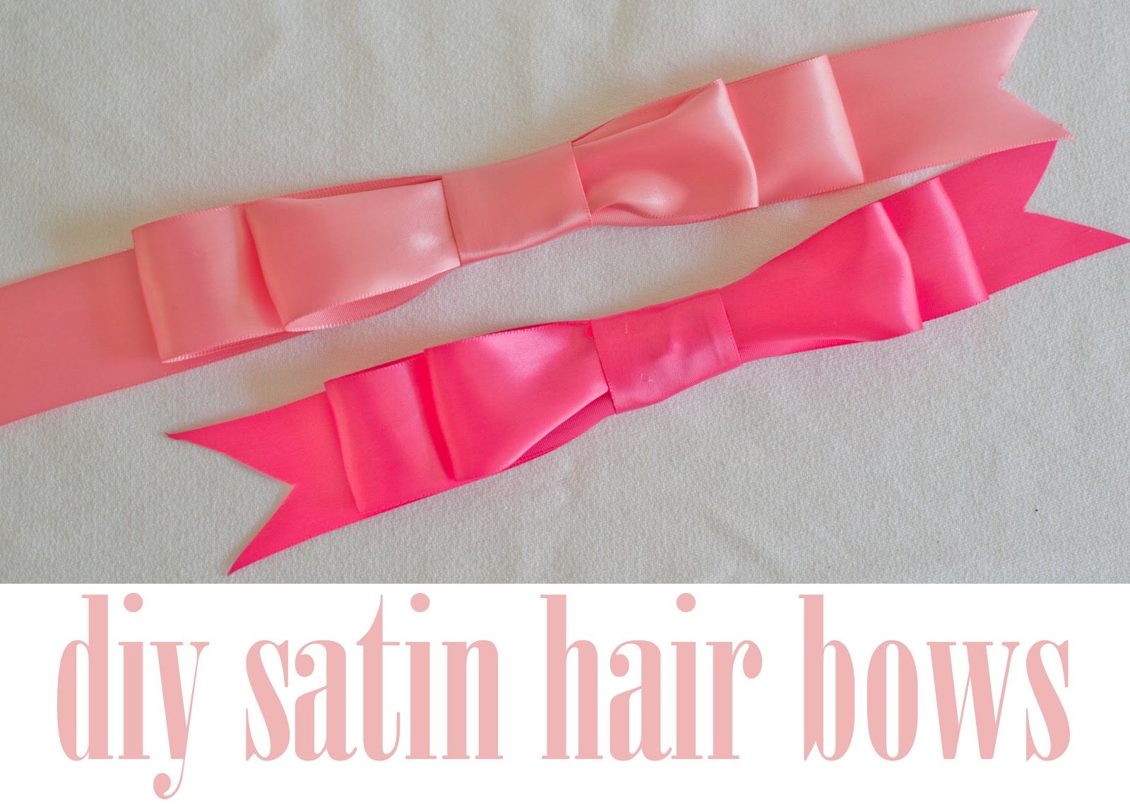 Domestic Fashionista: DIY Satin Hair Bow Tutorial