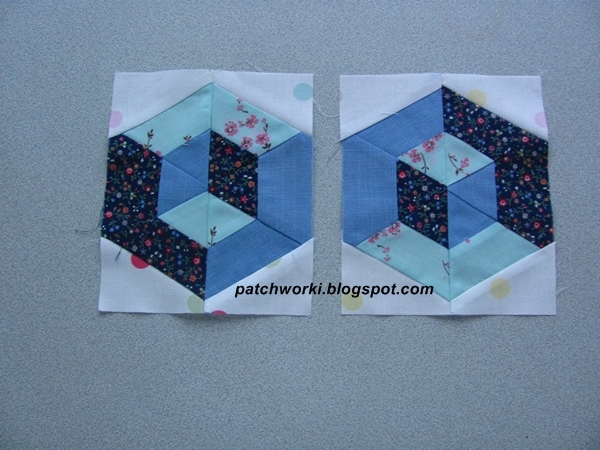Patchworkowe wariacje: Patchwork 3D – Honeycomb Waffle - tutorial