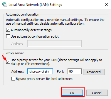 Cara setting proxy di Microsoft Edge