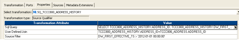 Informatica: Source Qualifier Transformation.