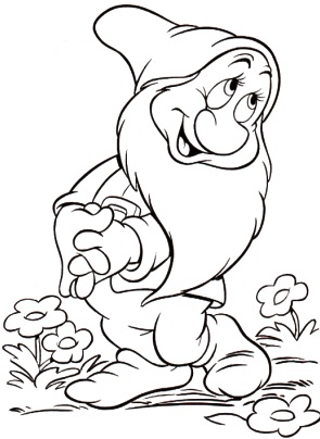 DIBUJOS PARA COLOREAR PINTAR IMAGENES: LOS SIETE ENANOS DE BLANCANIEVES ...